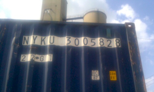fonts on shipping containers and truck trailers